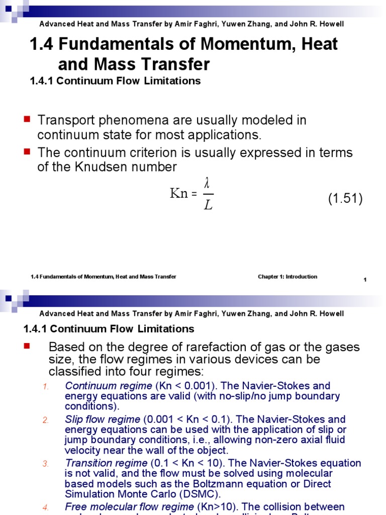 Fundamentals of Momentum, Heat and Mass Transfer | Thermal Conductivity ...