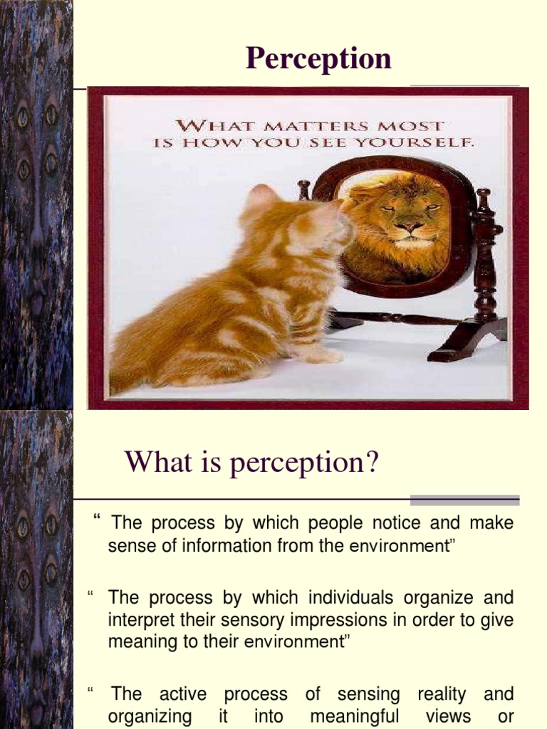 2 - Perception theory | Perception | Decision Making