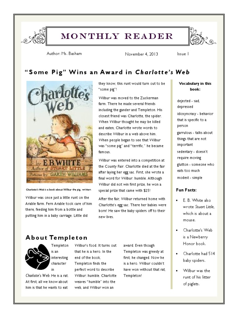 Charlottes Web Sample Book Report | PDF