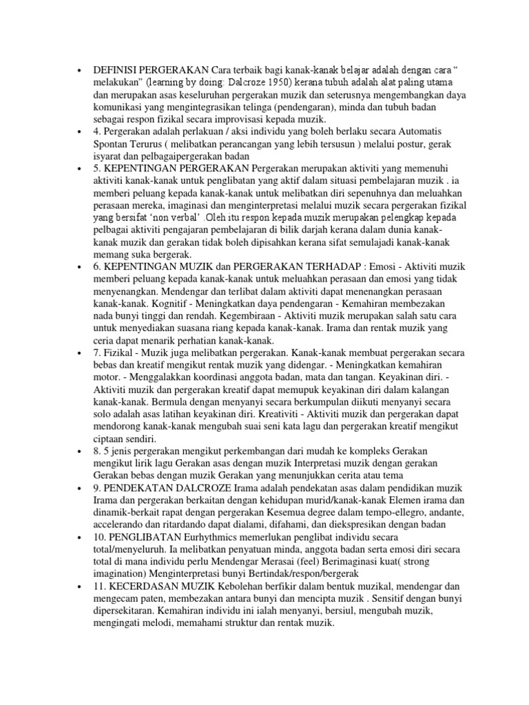 Definisi Pergerakan | PDF | Seni & Disiplin Bahasa