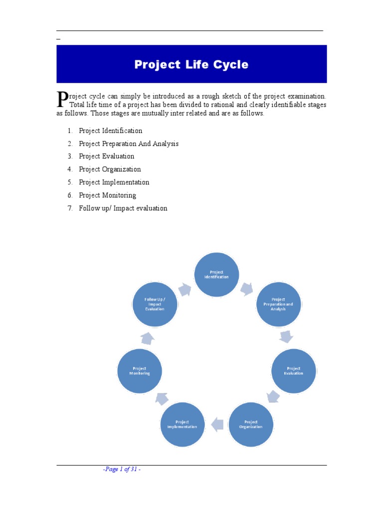 Project Life Cycle - Seed Paddy Processing Unit | Rice | Feasibility Study