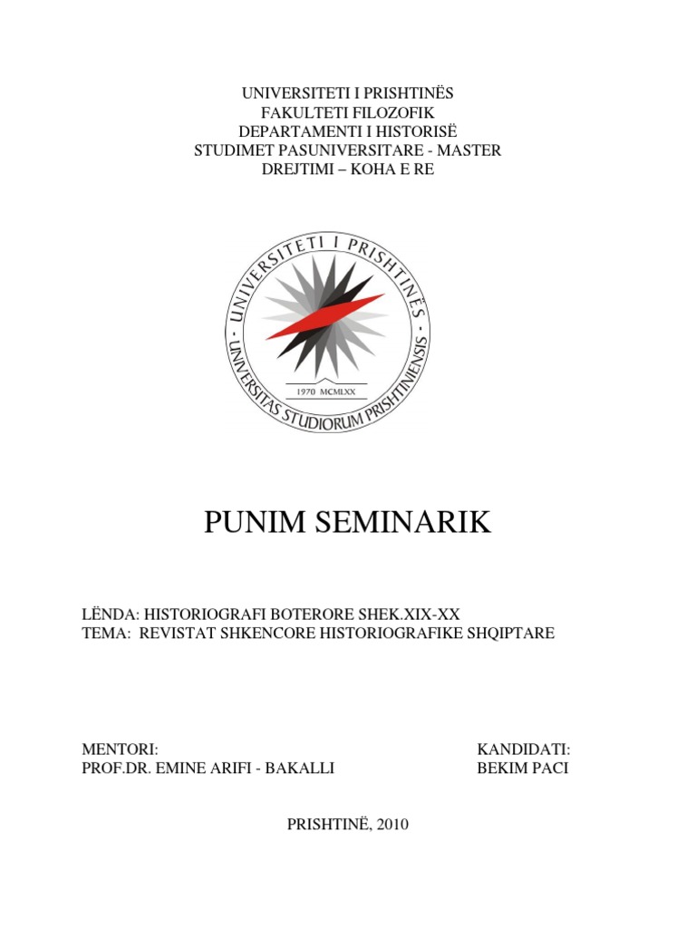Universiteti I Prishtinës | PDF
