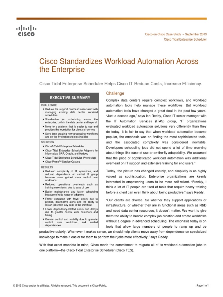 Tidal Enterprise Scheduler Tes Pdf Apache Hadoop Scheduling Computing 