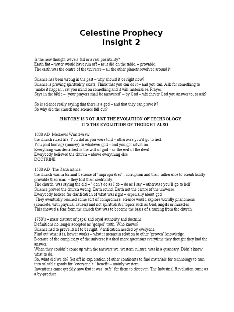 Insight 2 Lecture Notes | PDF | Religion And Belief | Science