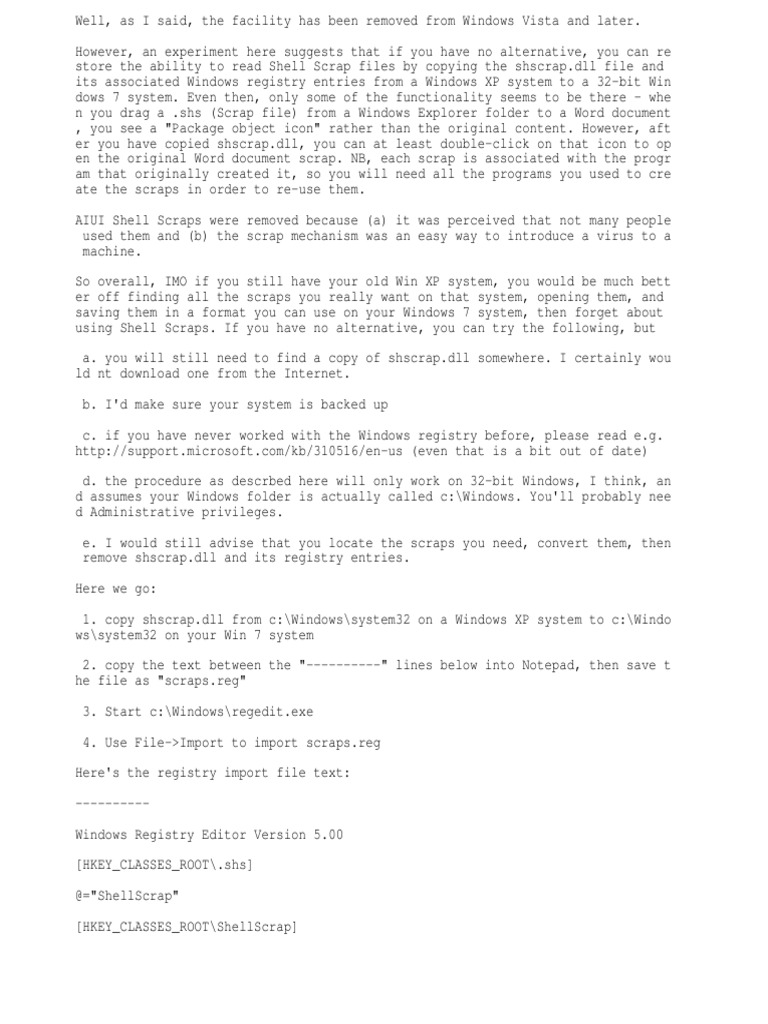 How to Open SHS Files | Windows Registry | Microsoft Windows