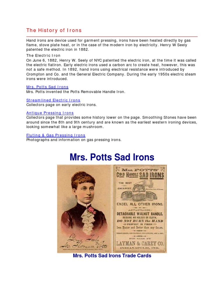 History of Irons | PDF | Iron | Nature