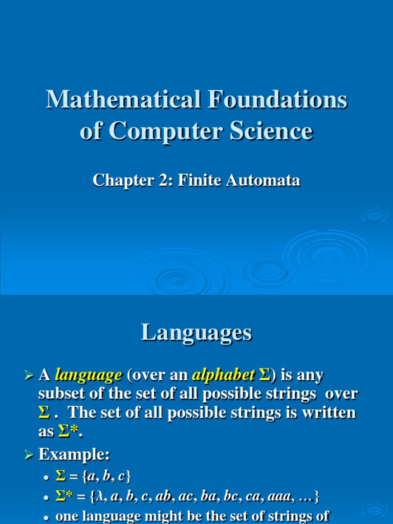 Finite Automata Pdf Automata Theory Theory Of Computation