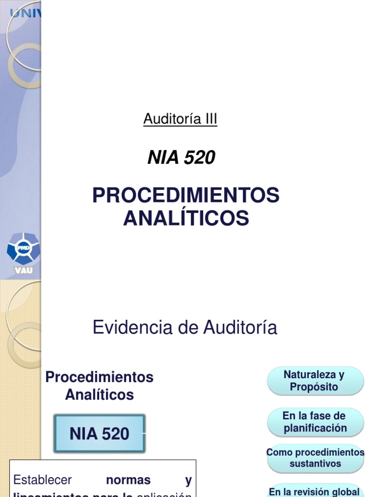 Nia 520 Procedimientosanaliticos | PDF | Auditoría financiera | Contralor