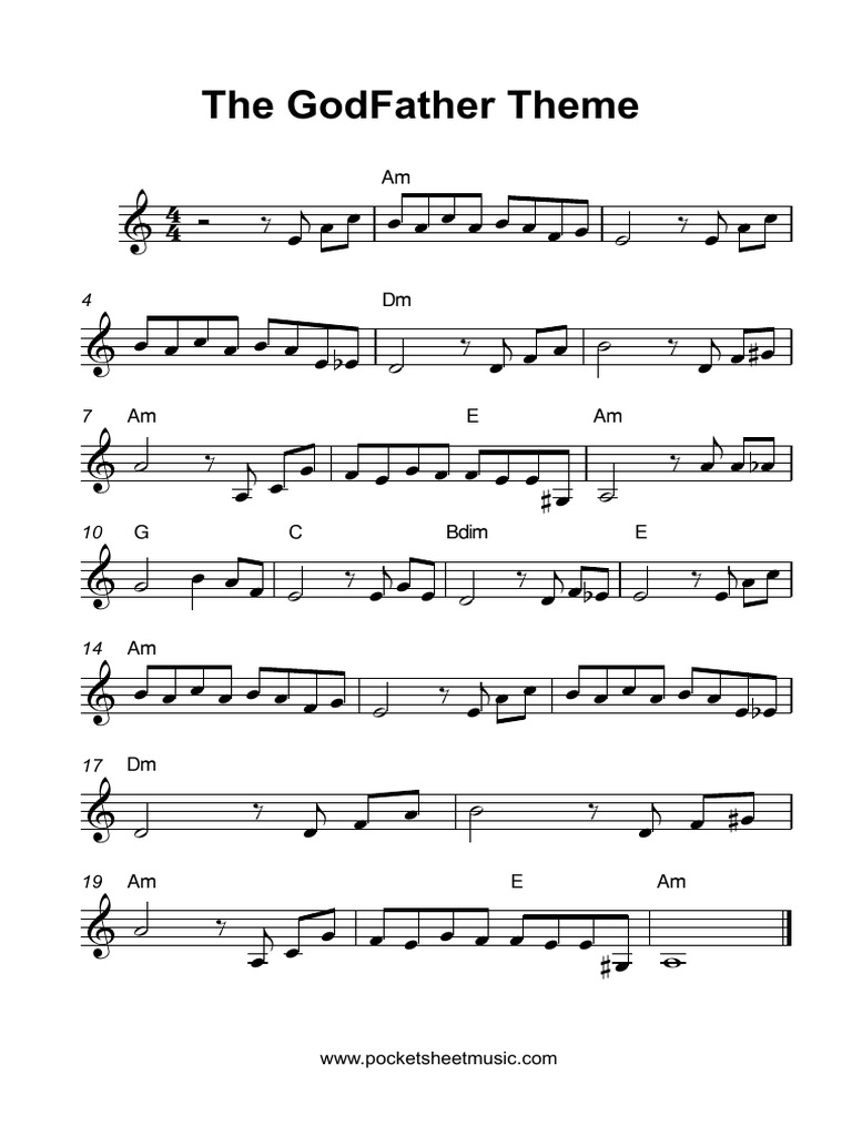 The GodFather Theme | PDF