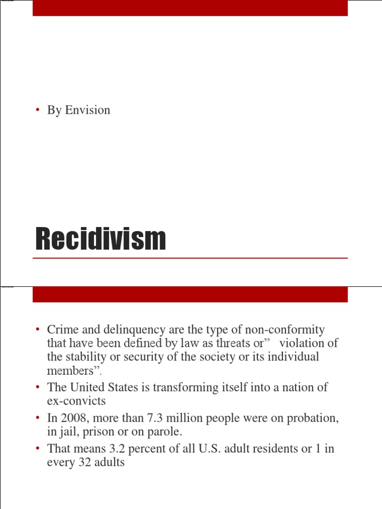 Recidivism | PDF | Deviance (Sociology) | Recidivism