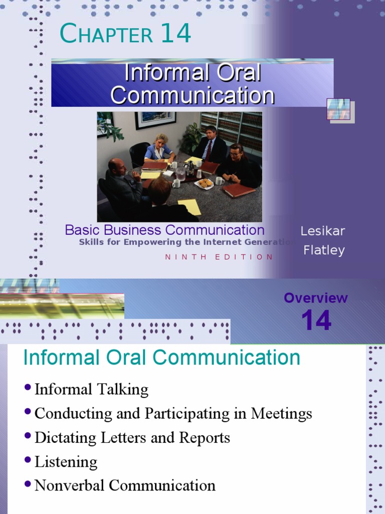 Informal Oral Communication | Download Free PDF | Nonverbal ...