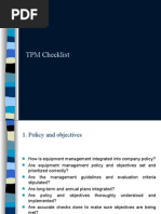 TPM Checklist | PDF | Conservation (Ethic) | Safety