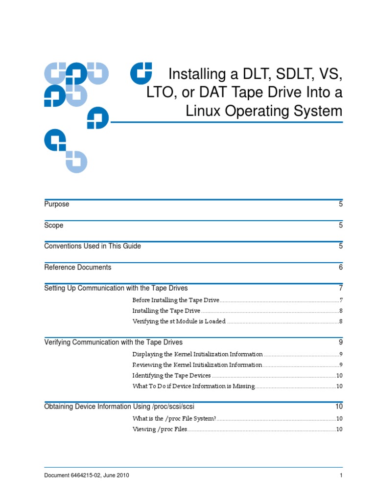 Configure Tape Drive in LINUX | PDF | Computer Architecture | Computer Data