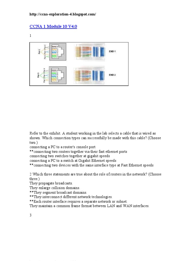 Ccna 1 Module 10 v4.0 | PDF | Cisco Certifications | Computer Network
