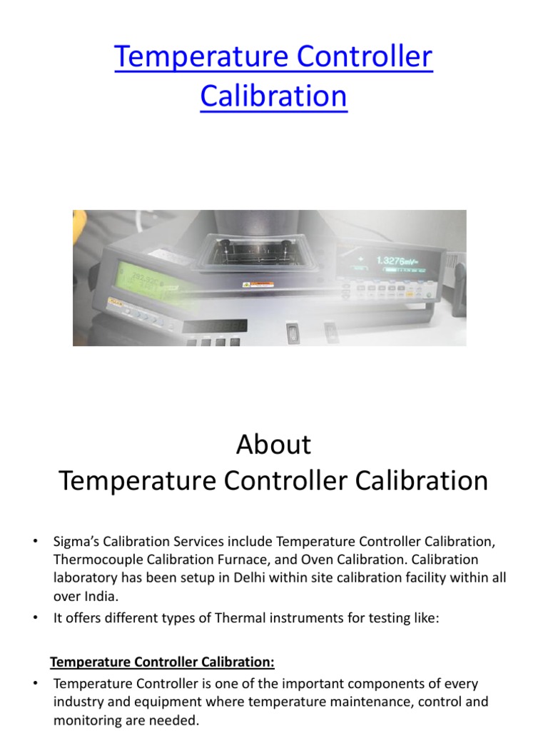 Temperature Controller Calibration Services | PDF | Technology ...