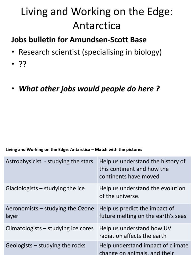 Job Opportunities at Amundsen-Scott Base | PDF