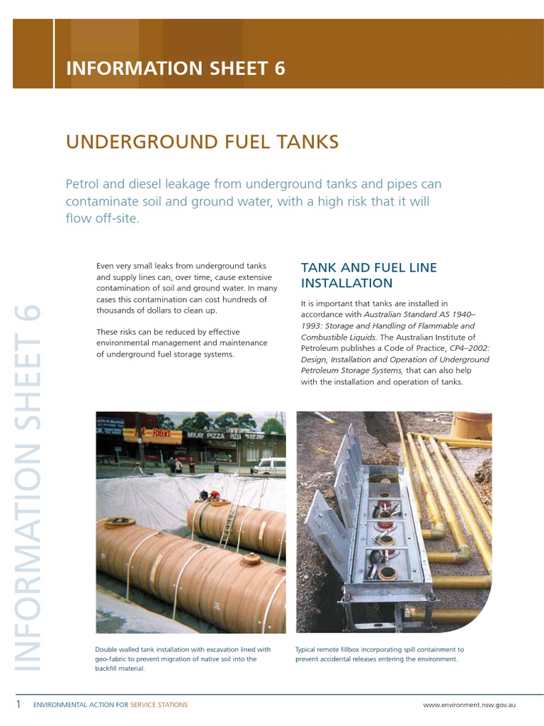 Undergound Fuel Tanks | PDF | Filling Station | Groundwater