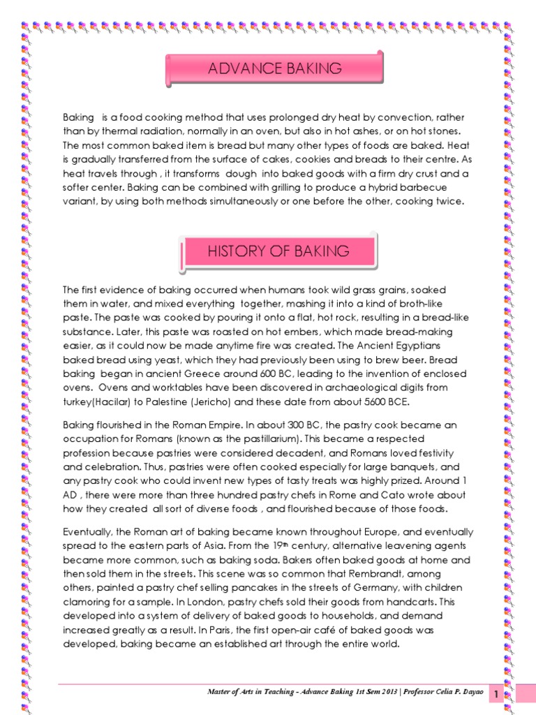 Advance Baking Compilation | PDF | Breads | Dough