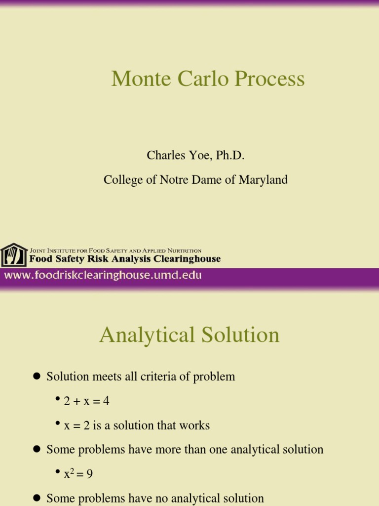 Monte Carlo Process FDA | PDF | Monte Carlo Method | Probability ...