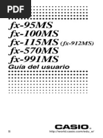 Manual de Usuario Casio FX-82MS (Español - 40 Páginas) | PDF
