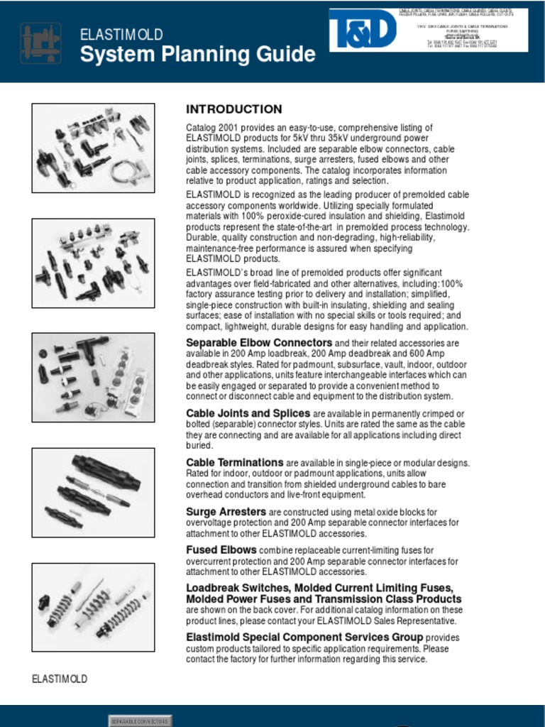 Elastimold HV Connectors, Elbows, Joints, Splices, Terminations USA ...