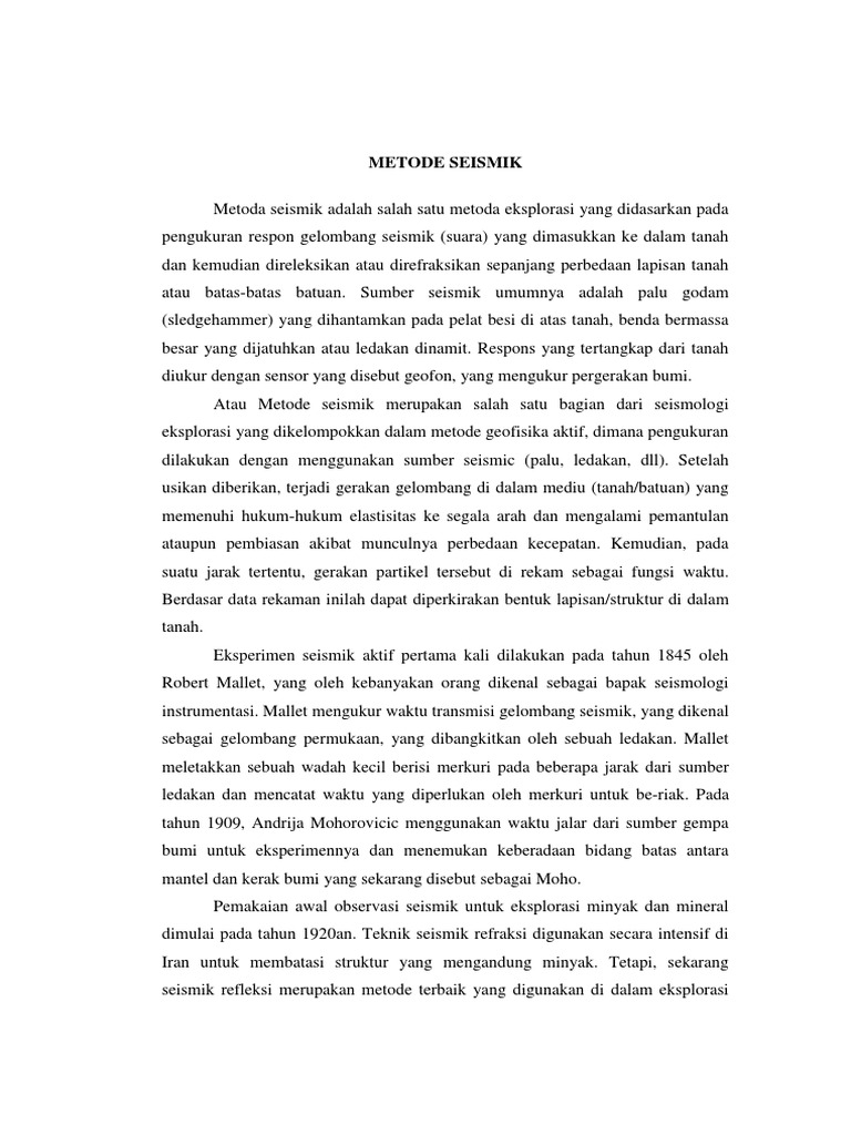 Metode Seismik | PDF