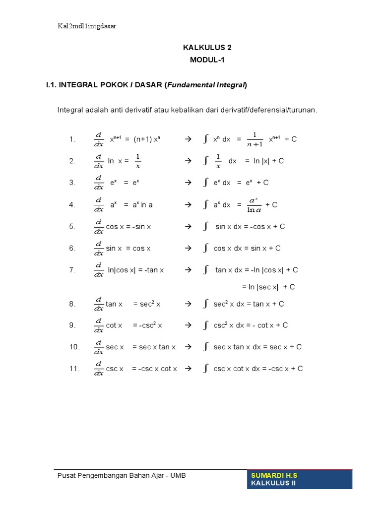 Soal-Soal Integral | PDF