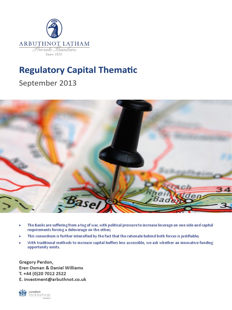 A Financial Solution to the Regulatory Capital Conundrum: An ...