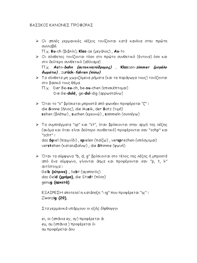 Βασικοι κανονες γραμματικης