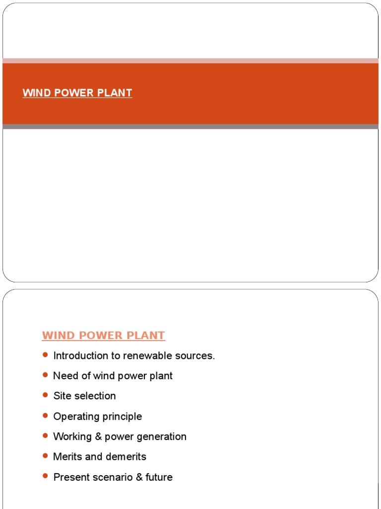 Wind Power Plant: Overview and Insights | PDF | Wind Power | Wind Turbine