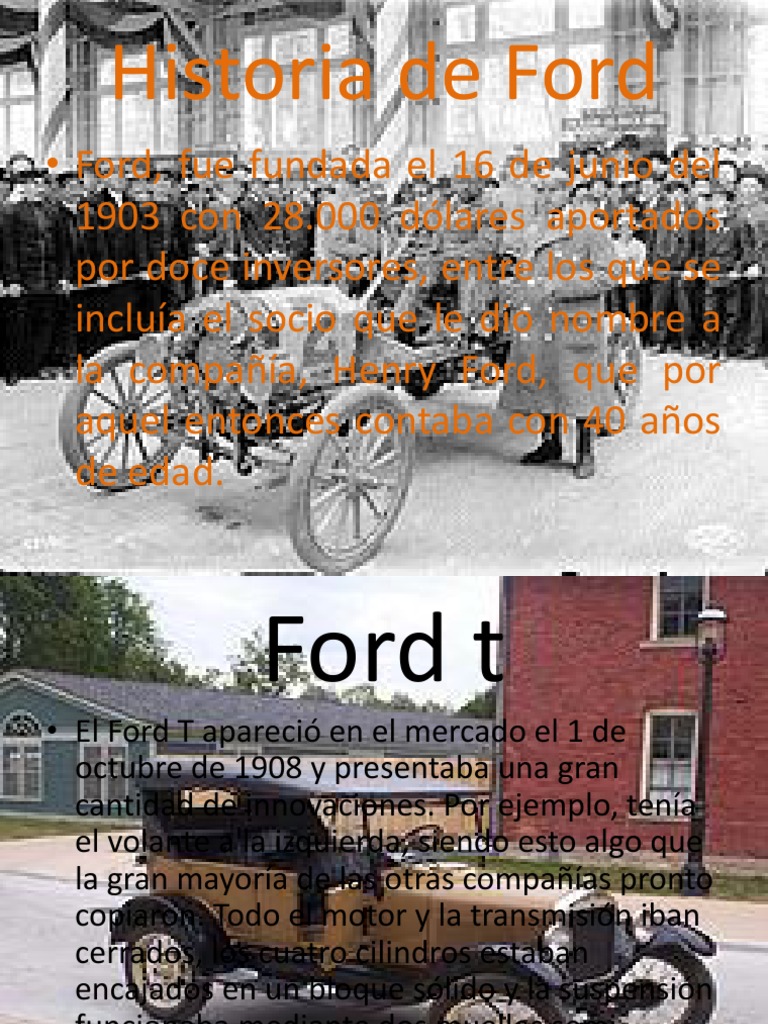 Historia de Ford y sus modelos icónicos | PDF