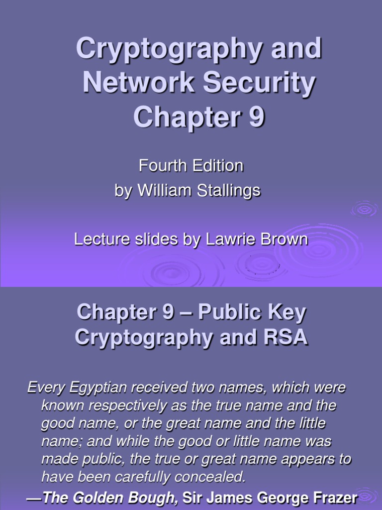 Cryptography and Network Security: Fourth Edition by William Stallings | PDF | Public Key ...