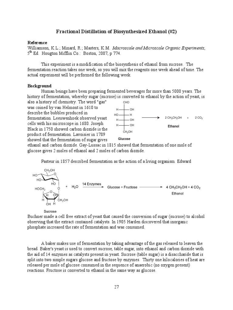 05 Lab 2 Ethanol | PDF | Distillation | Chromatography