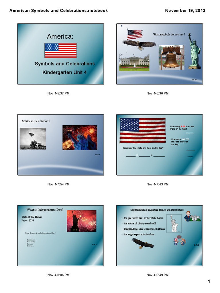American Symbols and Celebrations | PDF