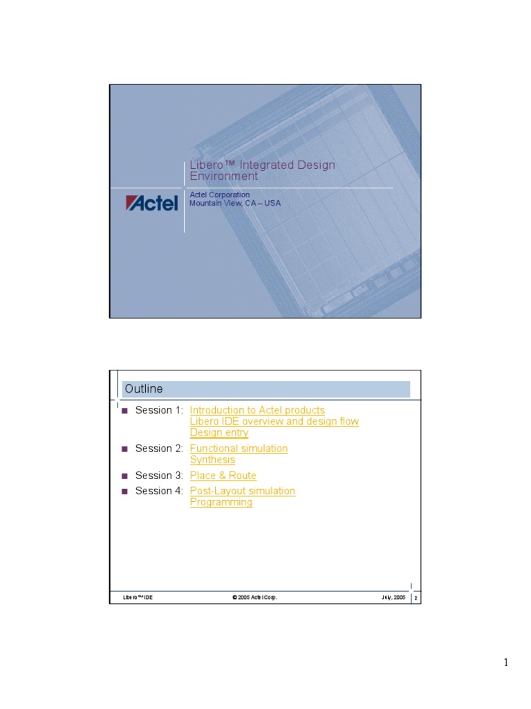 Libero IDE - Session 1 | PDF | Hardware Description Language | Vhdl