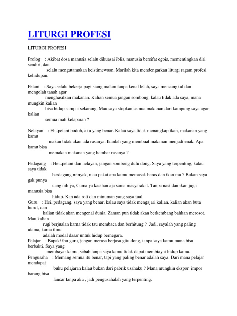 Liturgi Profesi | PDF
