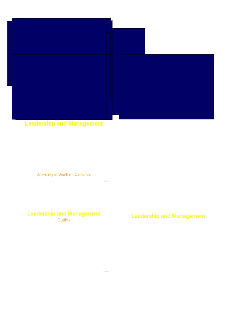 Leadership and Management Leadership and Management | PDF | Industrial ...