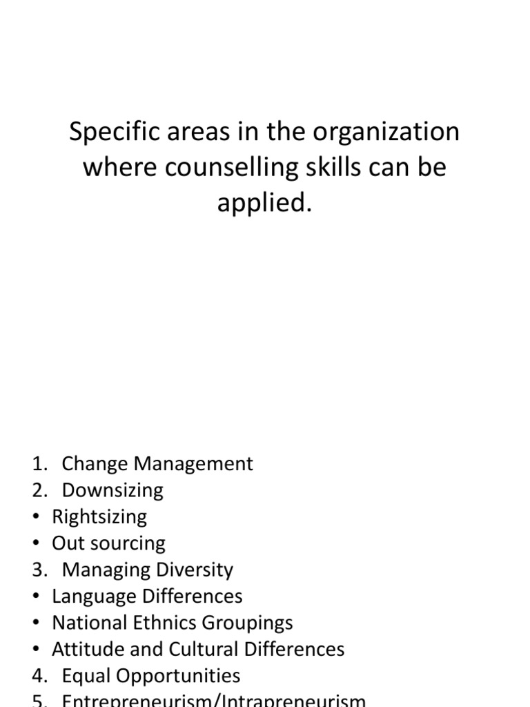 1-Organisational Applications of Counselling Skills | PDF | Self ...