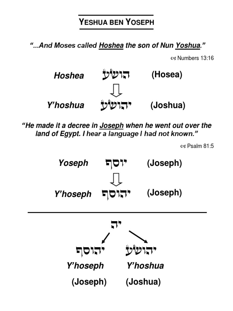 Hoshea: "... and Moses Called Hoshea The Son of Nun Yoshua." | PDF