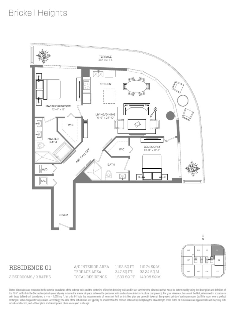 Residence 01: Terrace 347 SQ. FT | PDF | Area | Room