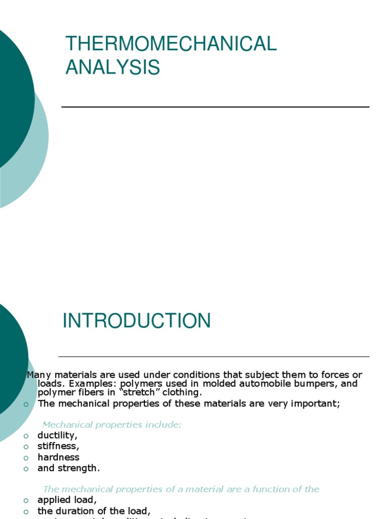 Thermomechanical Analysis | PDF | Thermal Expansion | Materials
