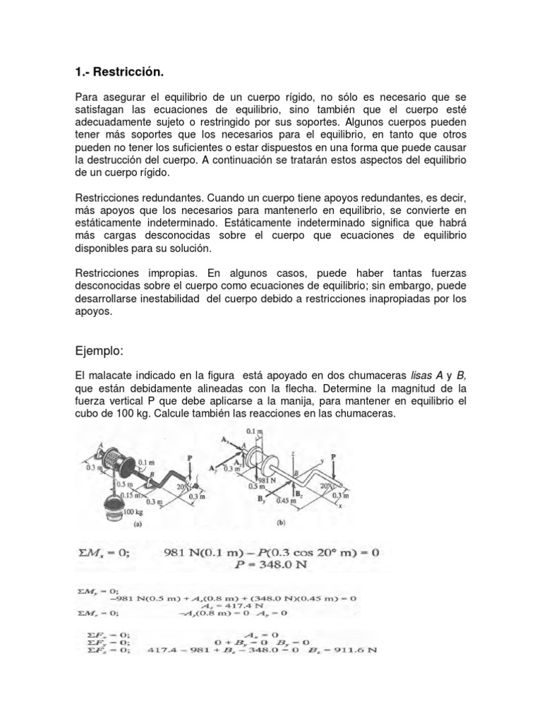 Estatica Resumen | PDF | Centro de masa | Fuerza