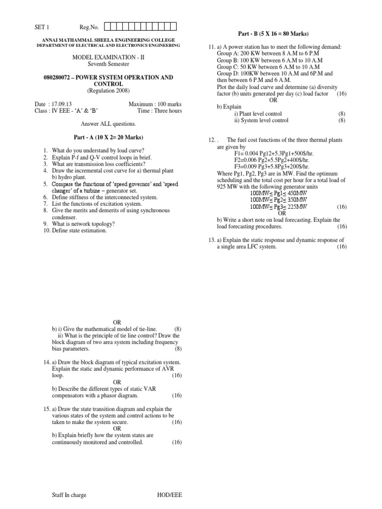 PSOC Model II - Set1 | PDF | Energy Technology | Physics