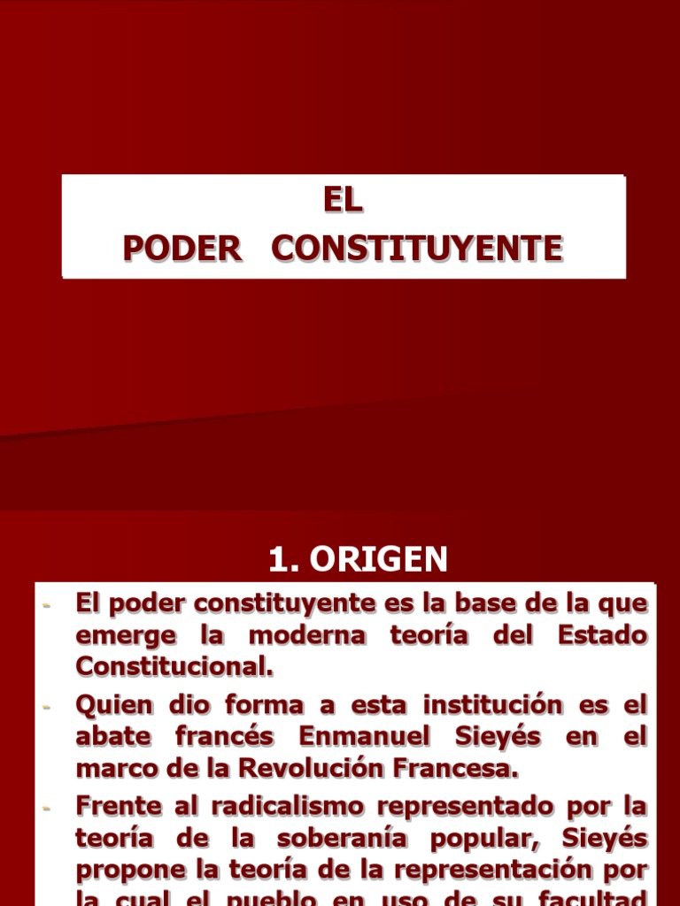 Poder Constituyente | Constitución | Soberanía