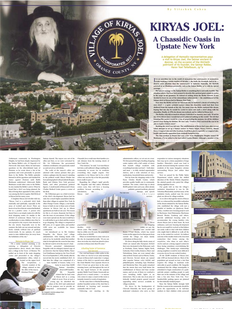 KJ in Hamodia | PDF | Hasidic Judaism | Jewish Behaviour And Experience