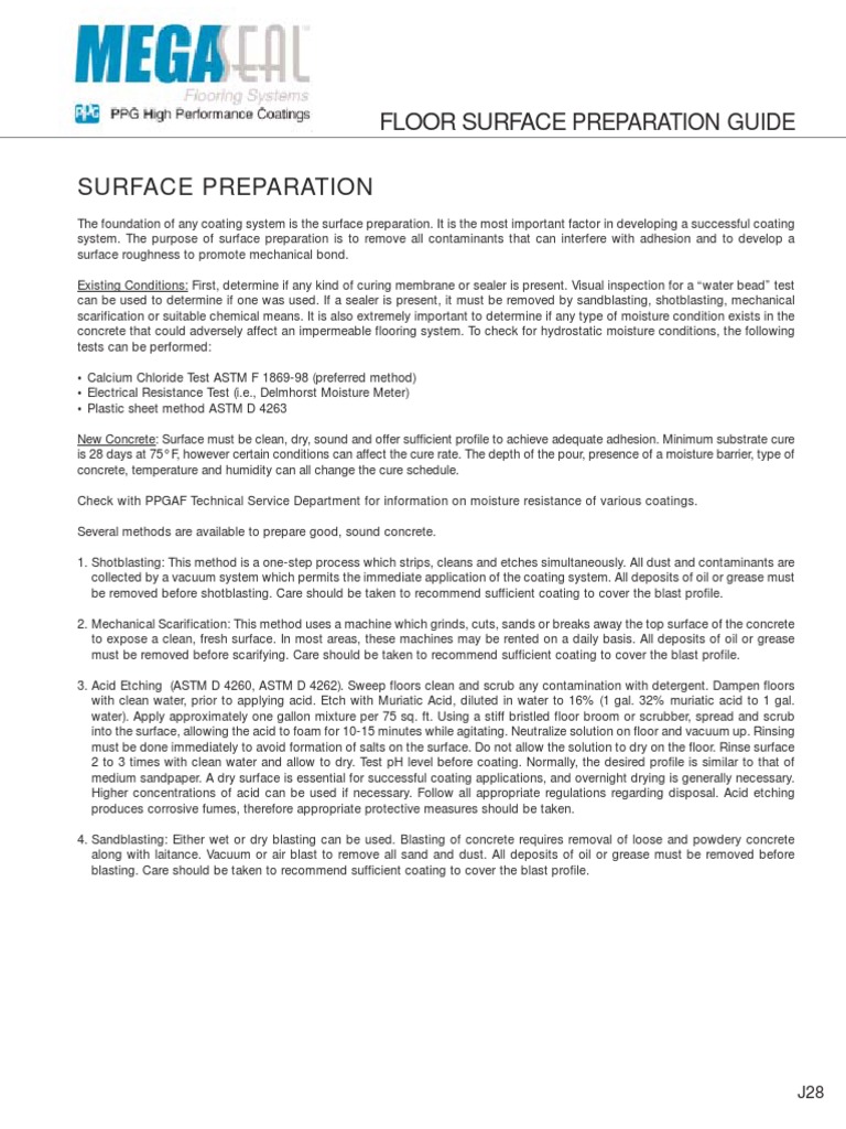 Surface Preparation Guide | PDF | Paint | Concrete