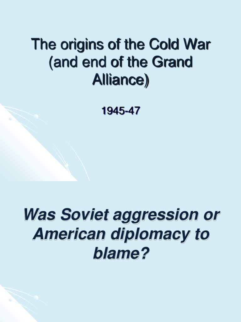 The Origins of The Cold War | PDF | Containment | Iron Curtain
