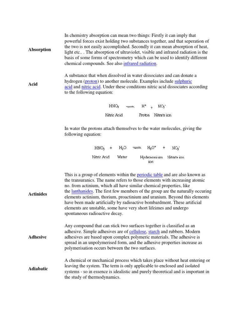 Chemistry - Glossary | PDF | Amine | Ion