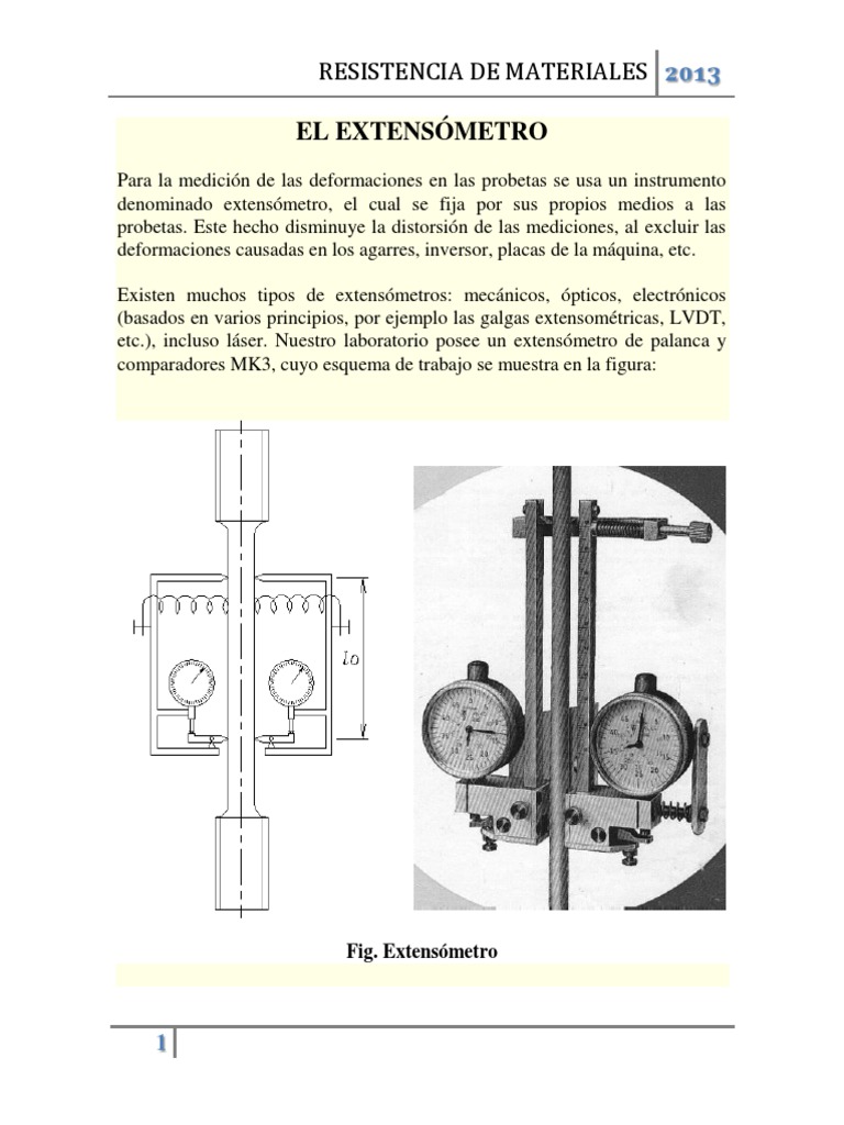 EL EXTENSÓMETRO | Medición | Resistencia Eléctrica y Conductancia