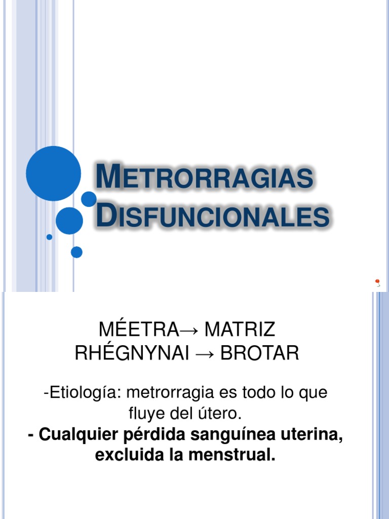 Metrorragias | PDF | Útero | Reproducción